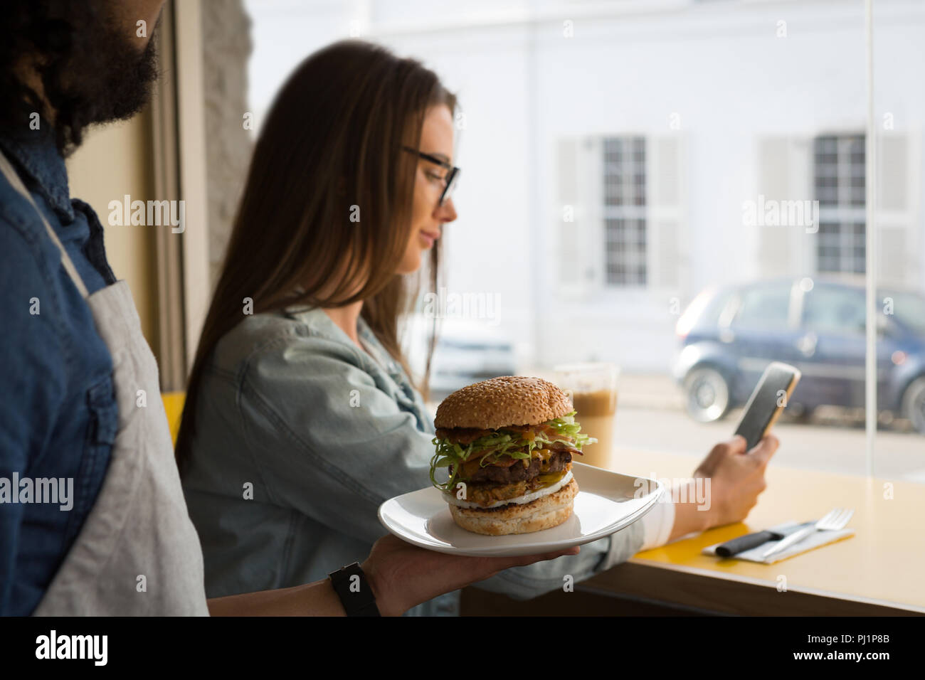 Waiter Serving Food Restaurant High Resolution Stock Photography and ...