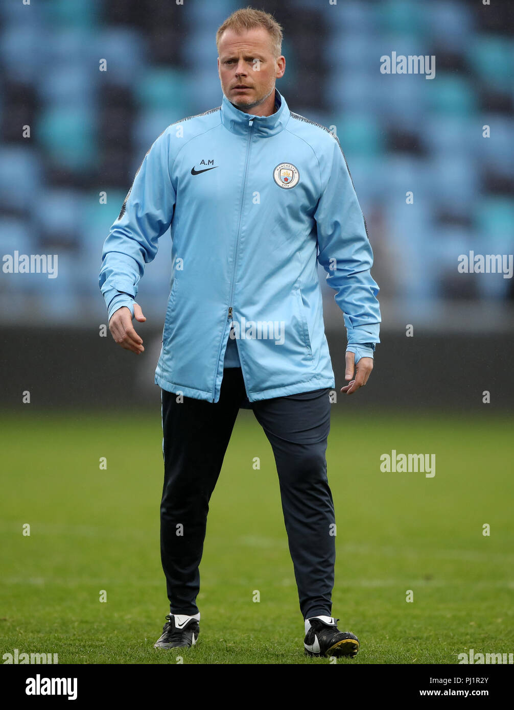 Manchester City Women coach Alan Mahon during the Continental Tyres Cup ...