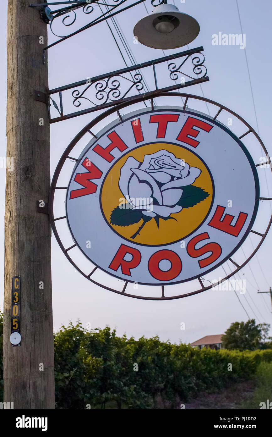 White rose gas sign hi-res stock photography and images - Alamy