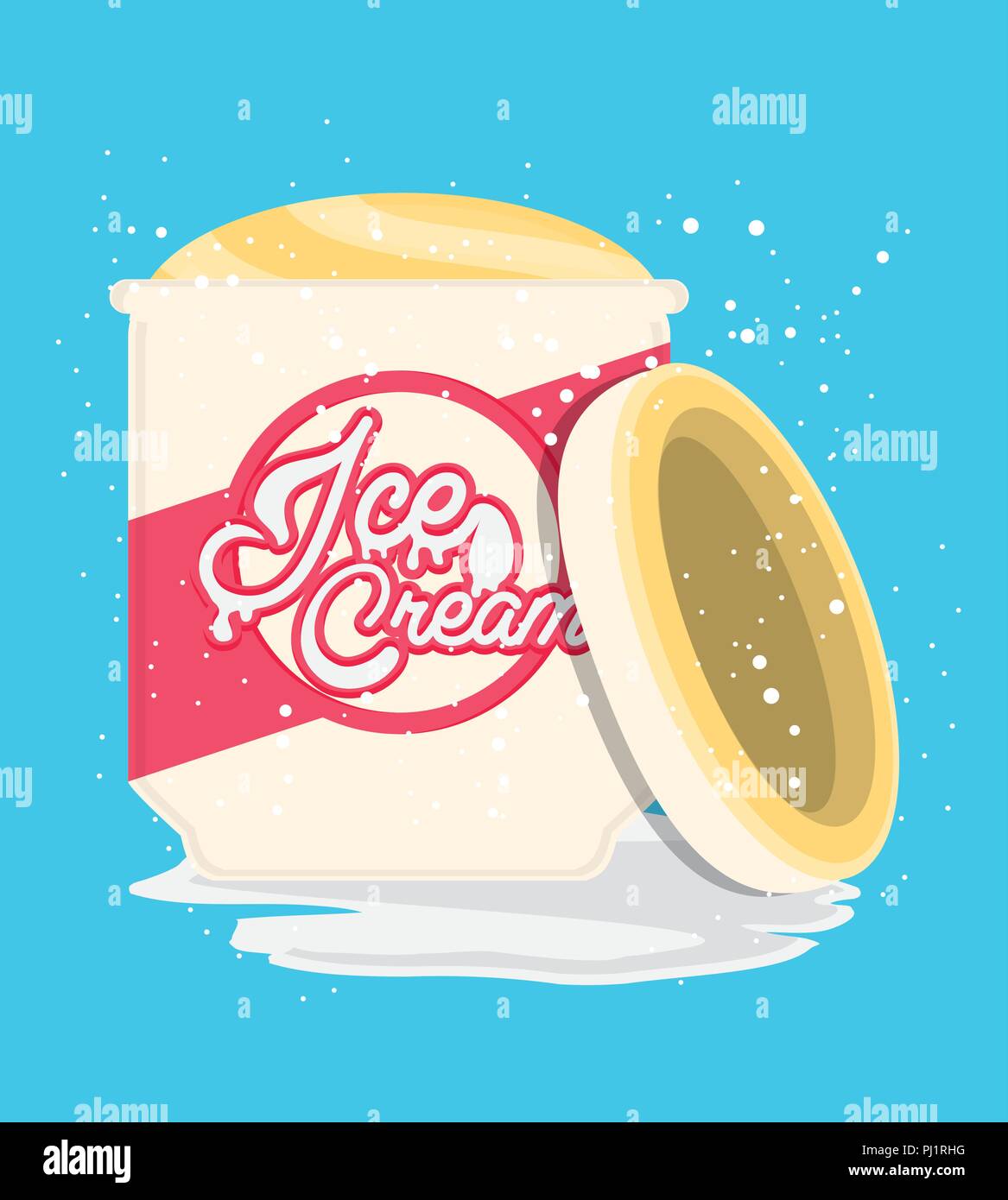 delicious ice cream pot vector illustration design Stock Vector Image ...