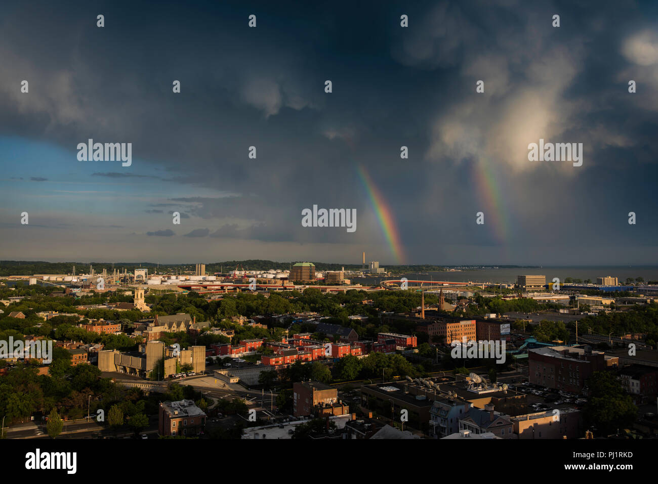 Thunderstorm rain bridge hi-res stock photography and images - Alamy