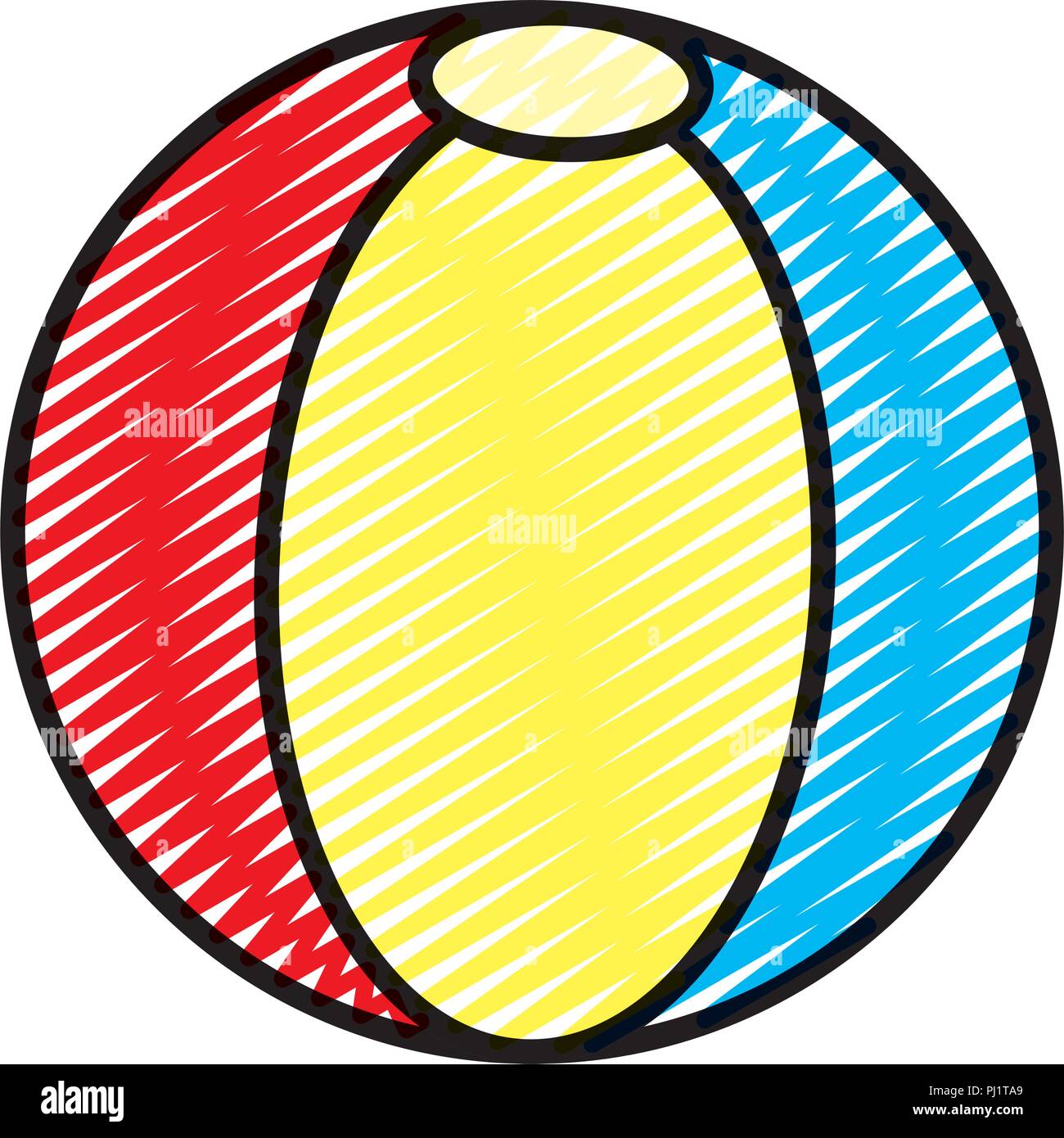 doodle plastic ball beach inflatable toy Stock Vector Image & Art - Alamy