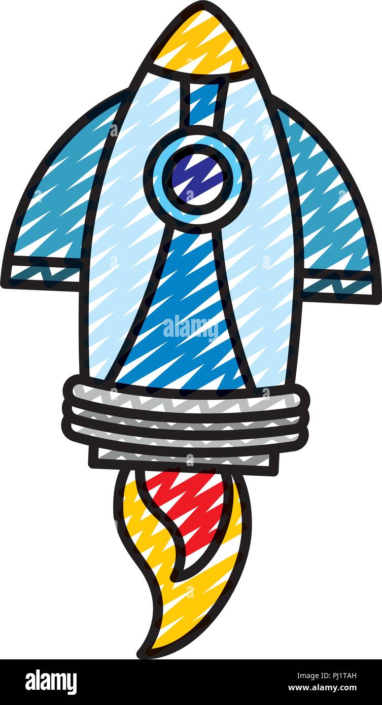 doodle rocket technology object exploration space Stock Vector Image ...