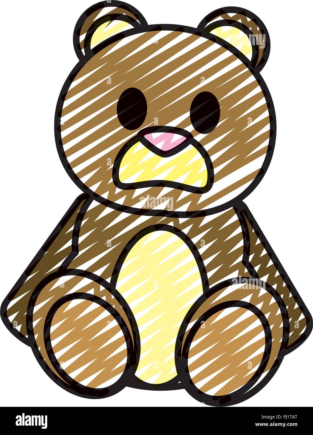 doodle bear teddy cute toy childhood Stock Vector Image & Art - Alamy