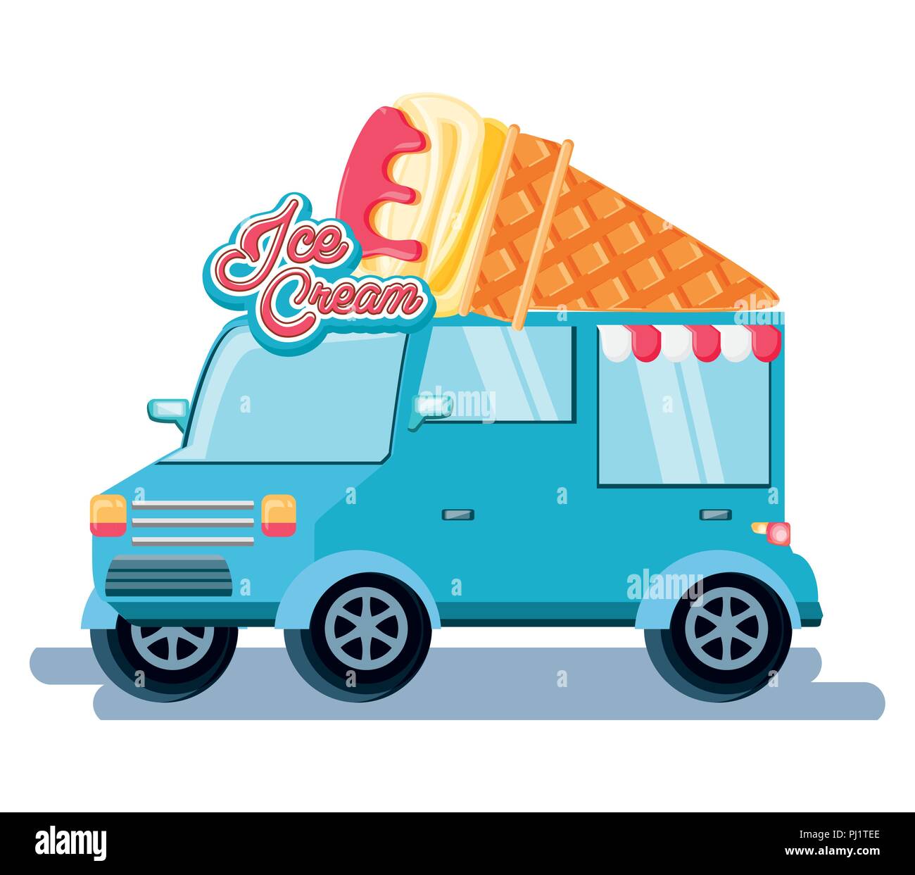 ice cream shop van vector illustration design Stock Vector Image & Art ...