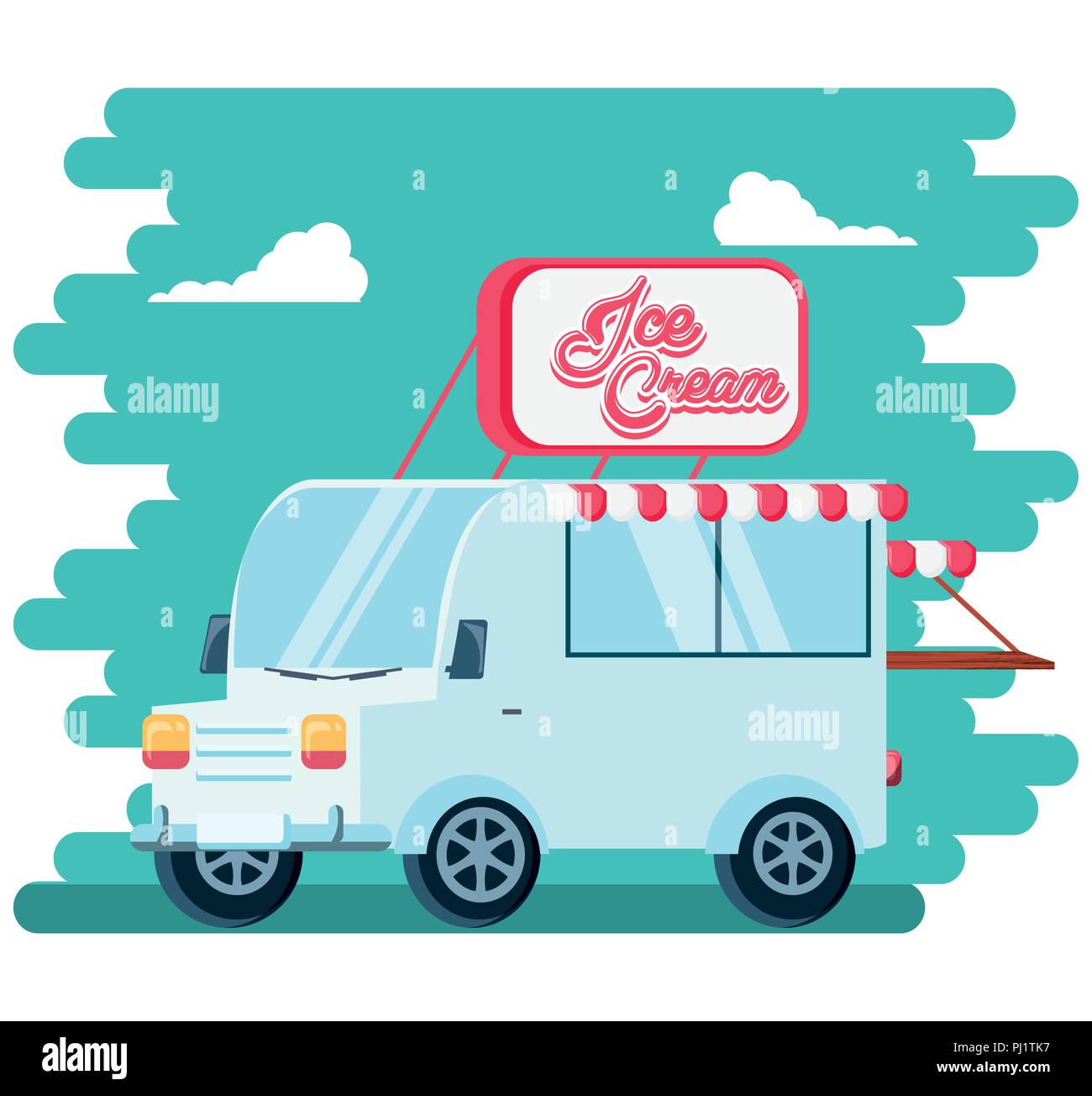 ice cream shop van vector illustration design Stock Vector Image & Art ...