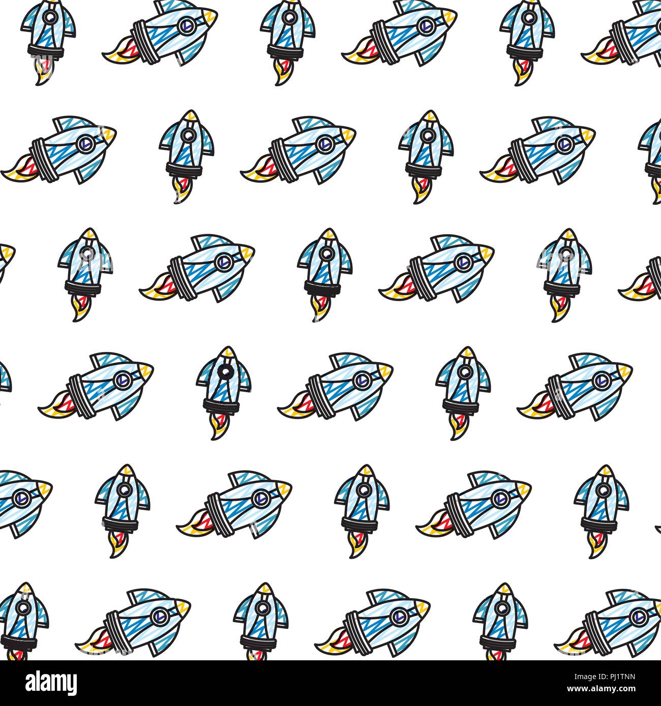 doodle rocket technology object exploration background Stock Vector Image & Art - Alamy