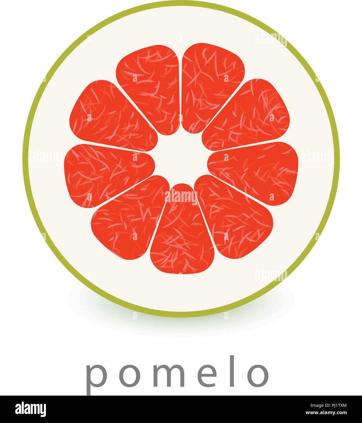Pomelo simple icon. Vegan logo template. Minimalism style vector ...