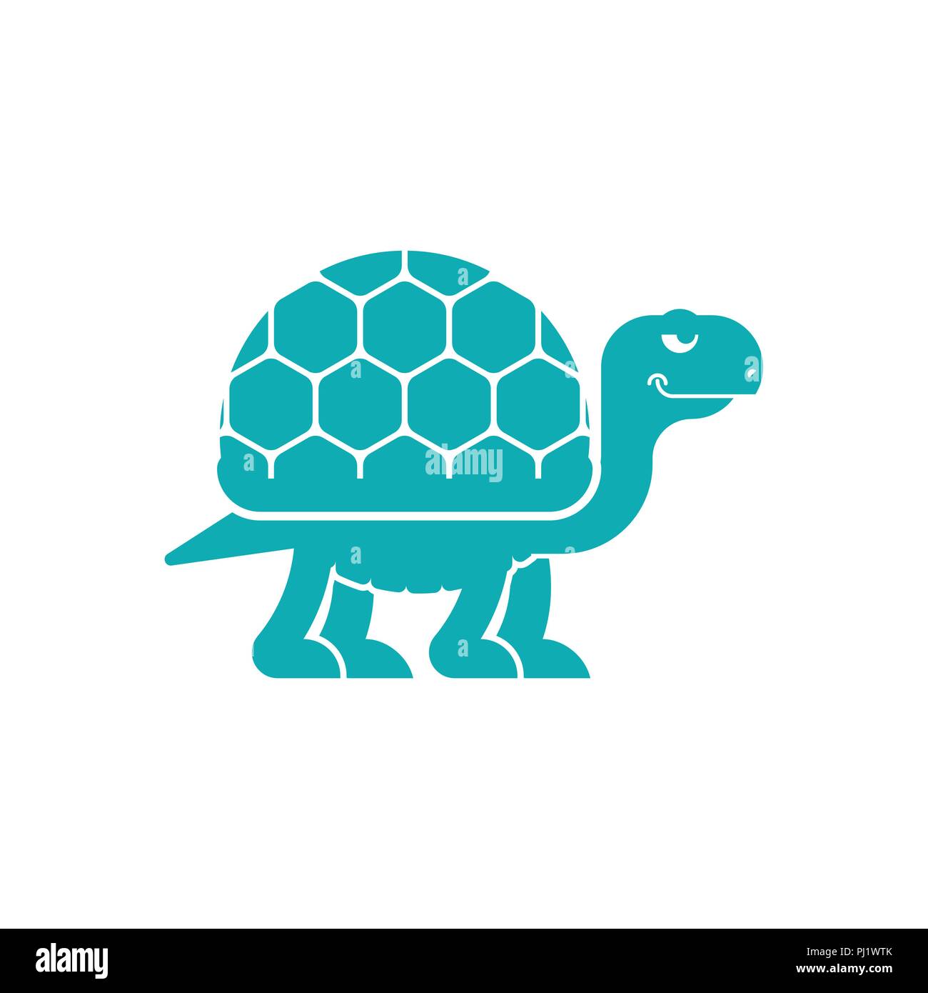 Turtle cartoon style icon sign. tortoise Vector illustration Stock ...
