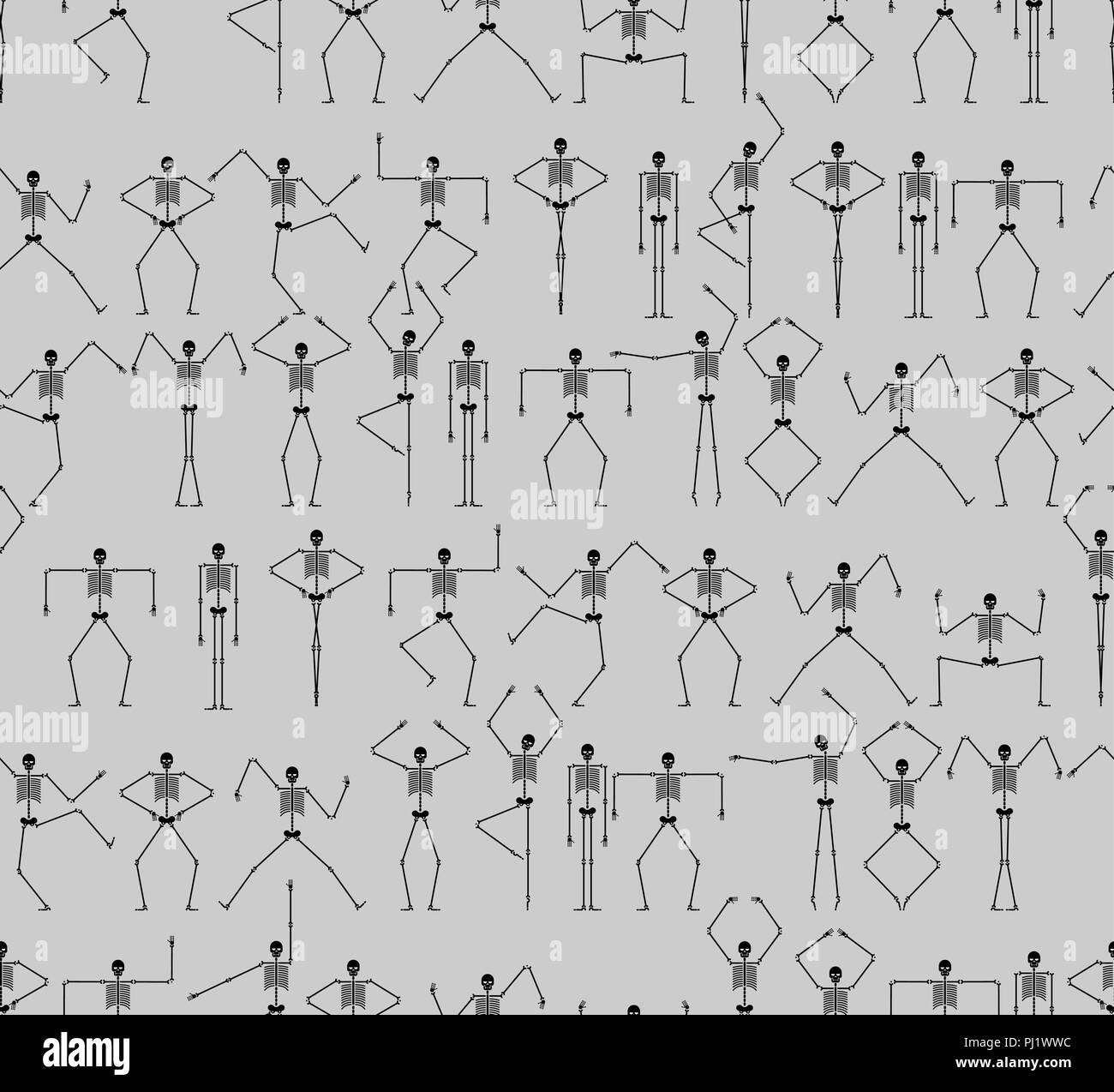 Skeleton dance pattern seamless. Skull and bone dances texture ... Skeleton dance pattern seamless. Skull and bone dances texture ...