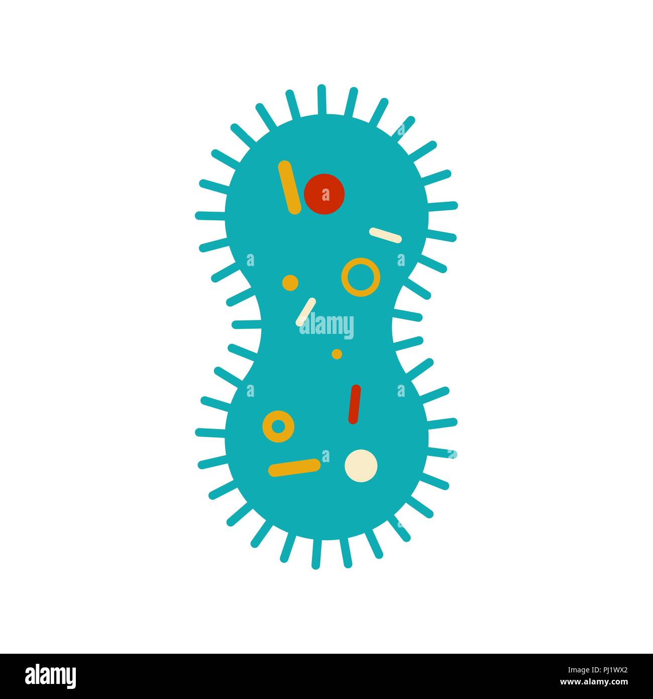 Virus bacterium isolated. Pathogenic infection Cell disease. vector ...