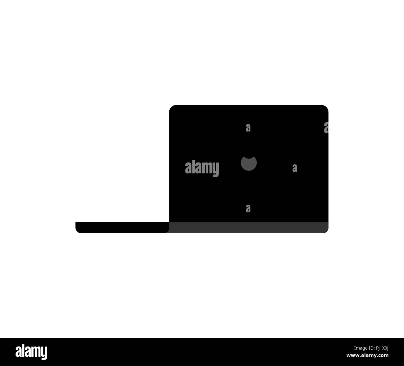 Laptop book side view Black and White Stock Photos & Images - Alamy