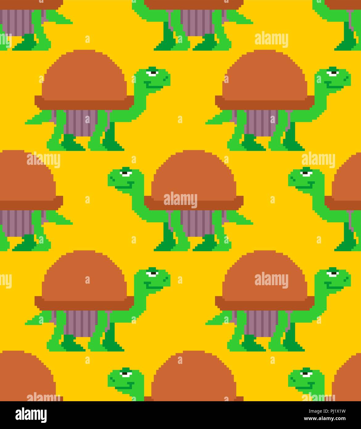 Turtle pixel art pattern seamless. tortoise 8 bit Vector background Stock Vector Image & Art - Alamy