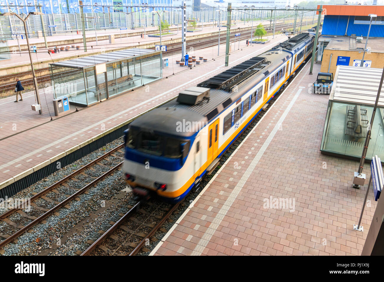 Rotterdam, Netherlands - May 25, 2018: Train At Rotterdam Centraal ...