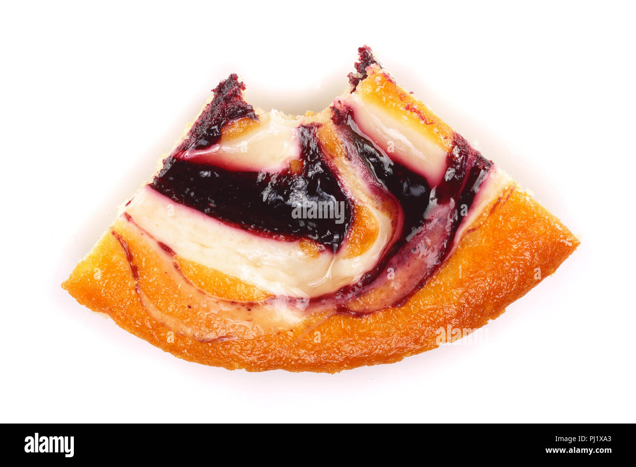 Homemade pie isolated on white background. Top view. Flat lay Stock ...