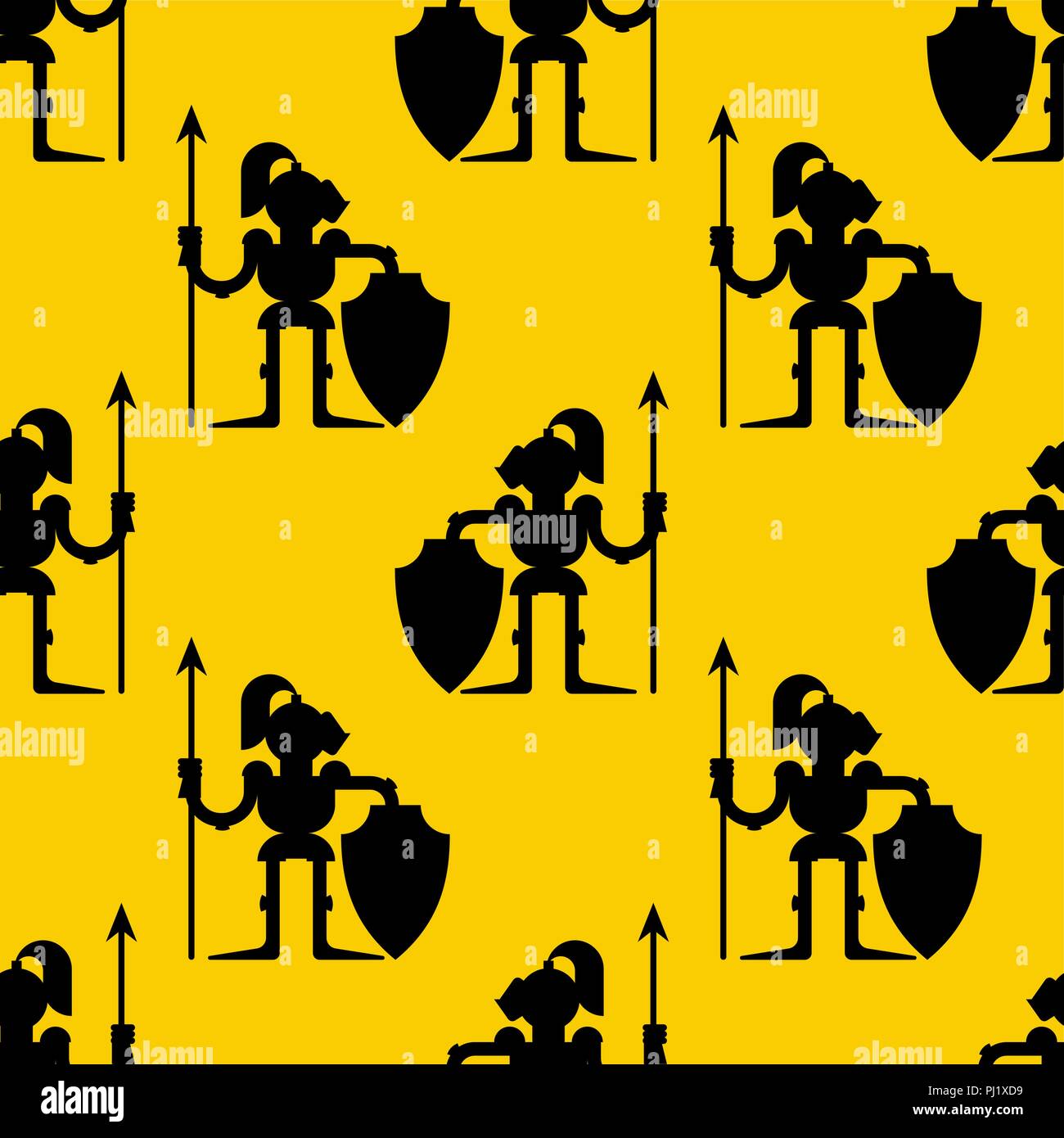 Knight pattern seamless. Armor warrior background. Medieval soldier ...