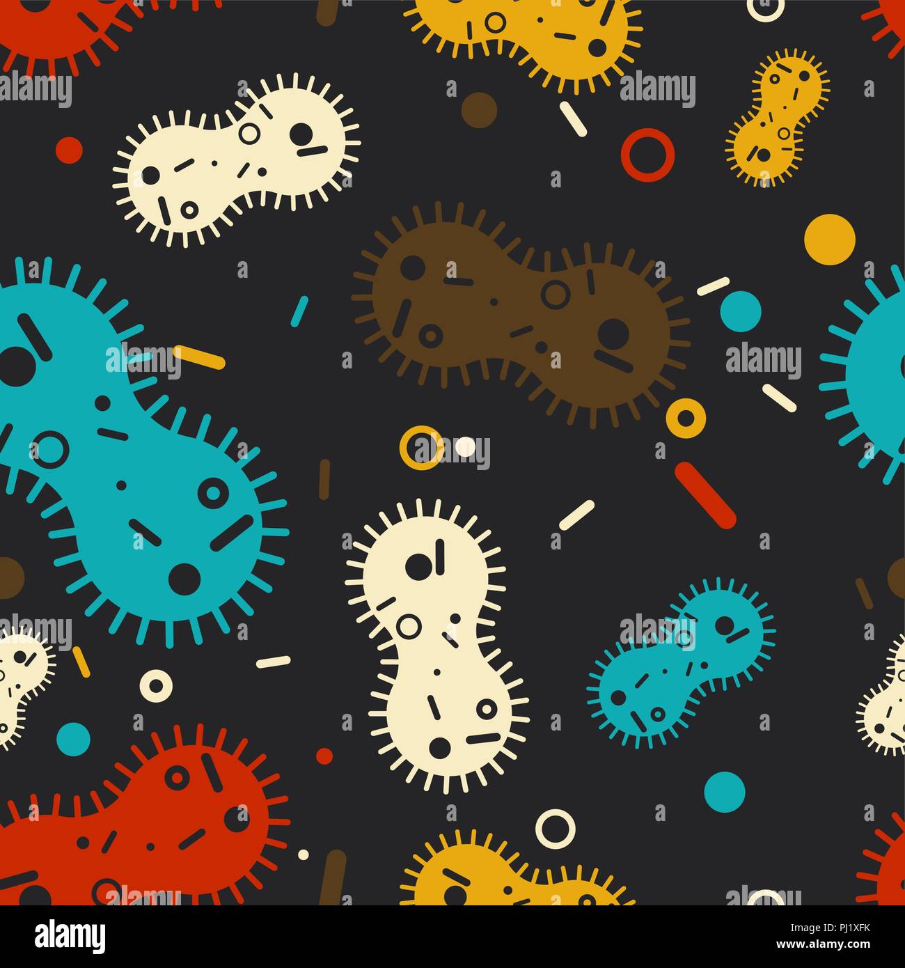 Virus bacterium pattern seamless. microbe background. Pathogenic ...