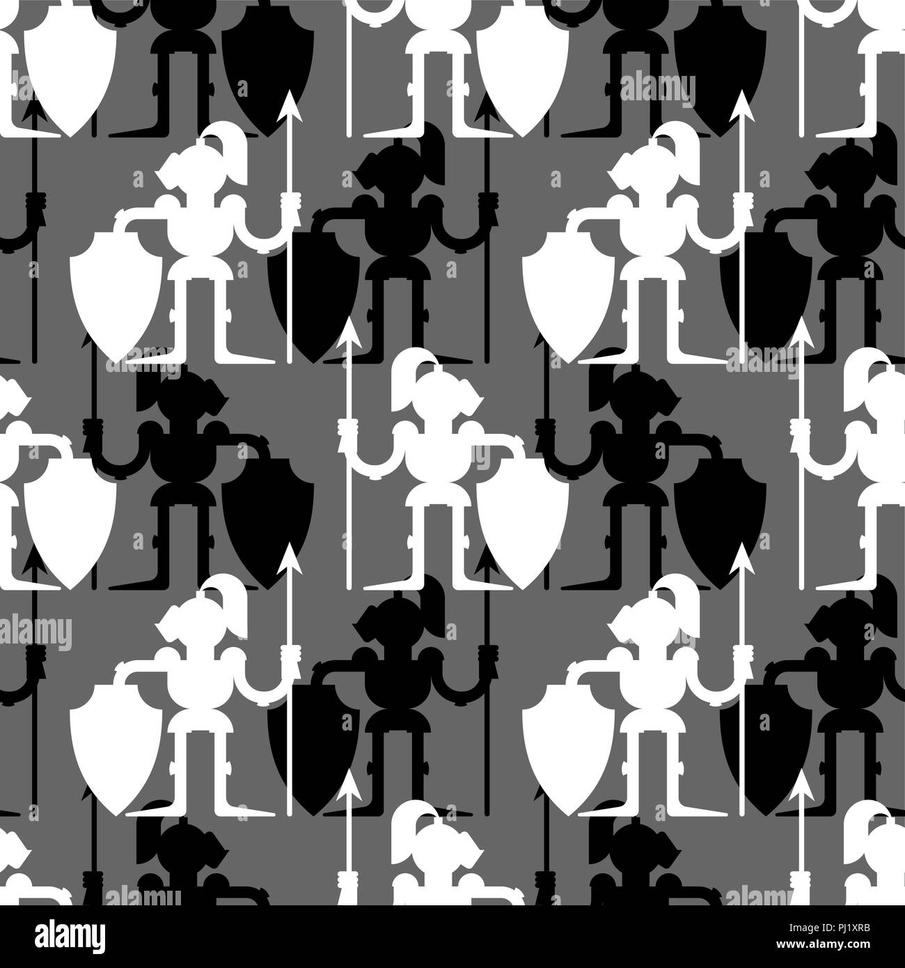 Knight pattern seamless. Armor warrior background. Medieval soldier ...