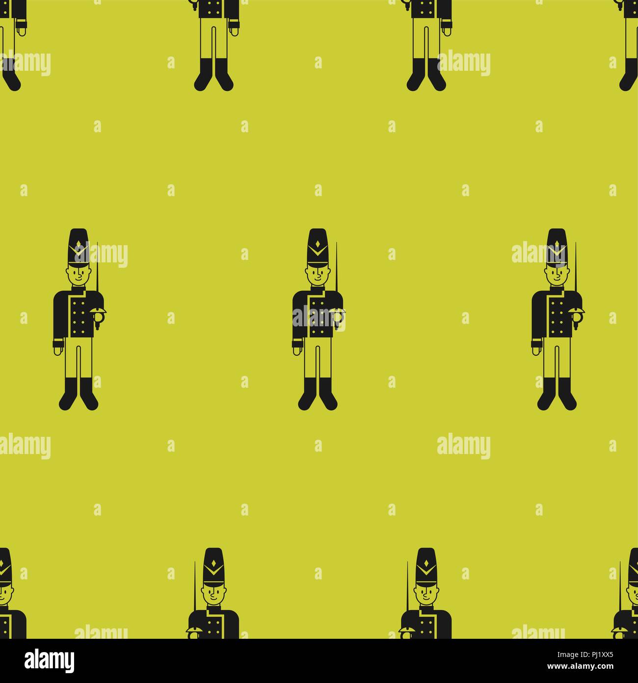 Toy soldier pattern seamless. Guardsman plaything background. Vector ...