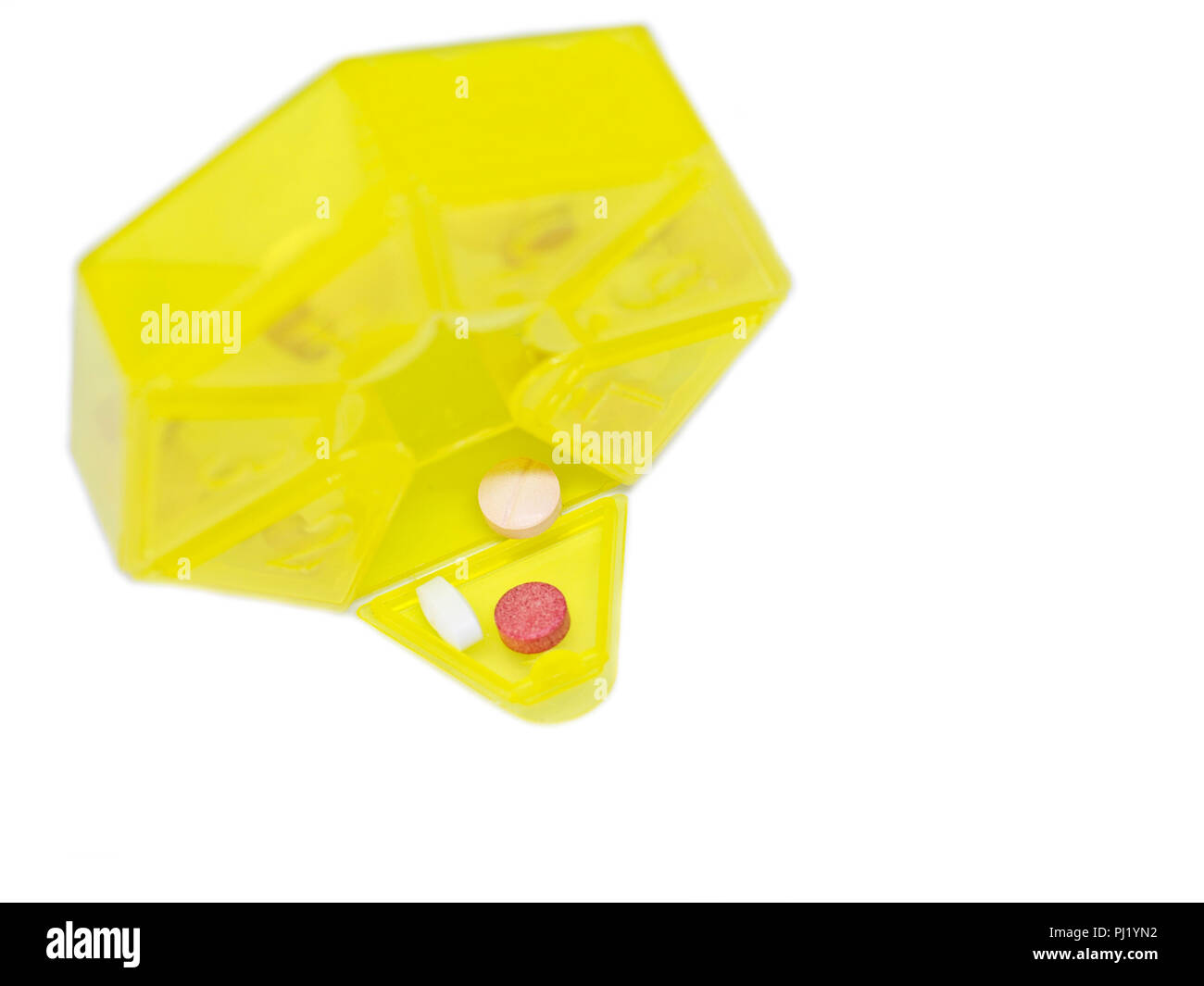 Pillbox weekly medication Cut Out Stock Images & Pictures - Alamy