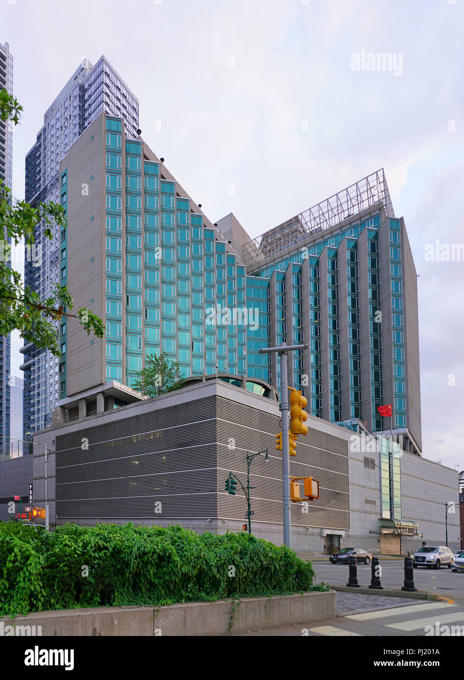 View of the campus of Fordham University, a private Catholic Jesuit ...