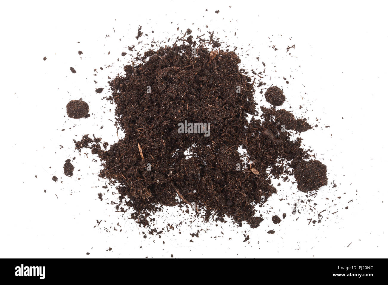 Pile heap of soil isolated on white background Stock Photo - Alamy
