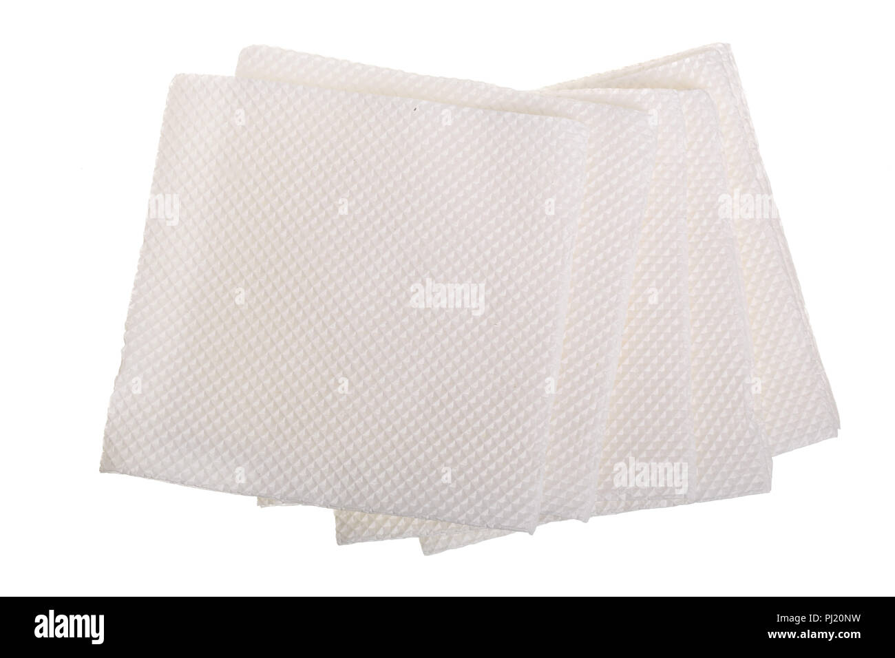 paper napkin isolated on white background, top view Stock Photo - Alamy