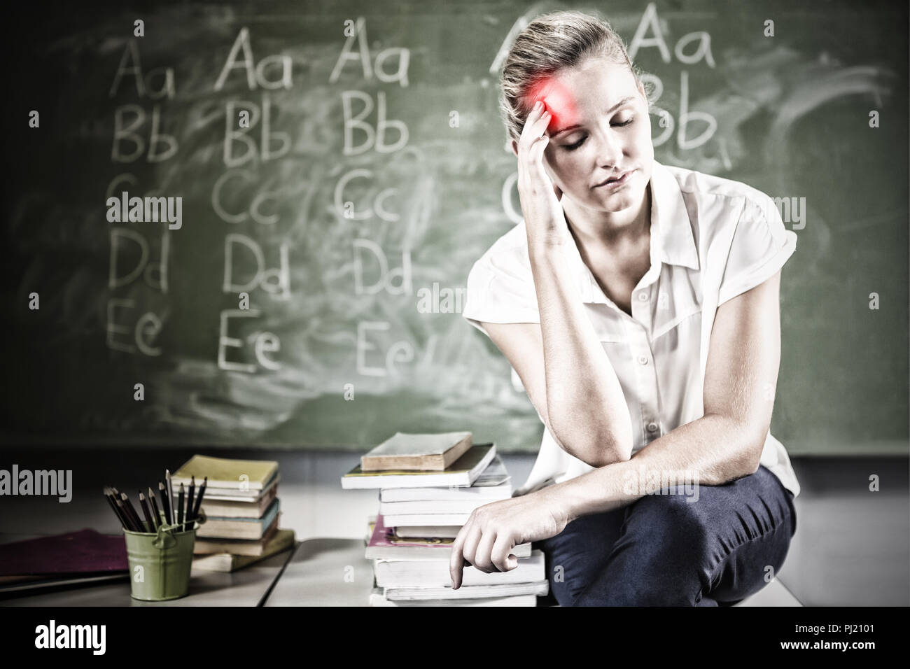 Composite image of highlighted pain Stock Photo - Alamy