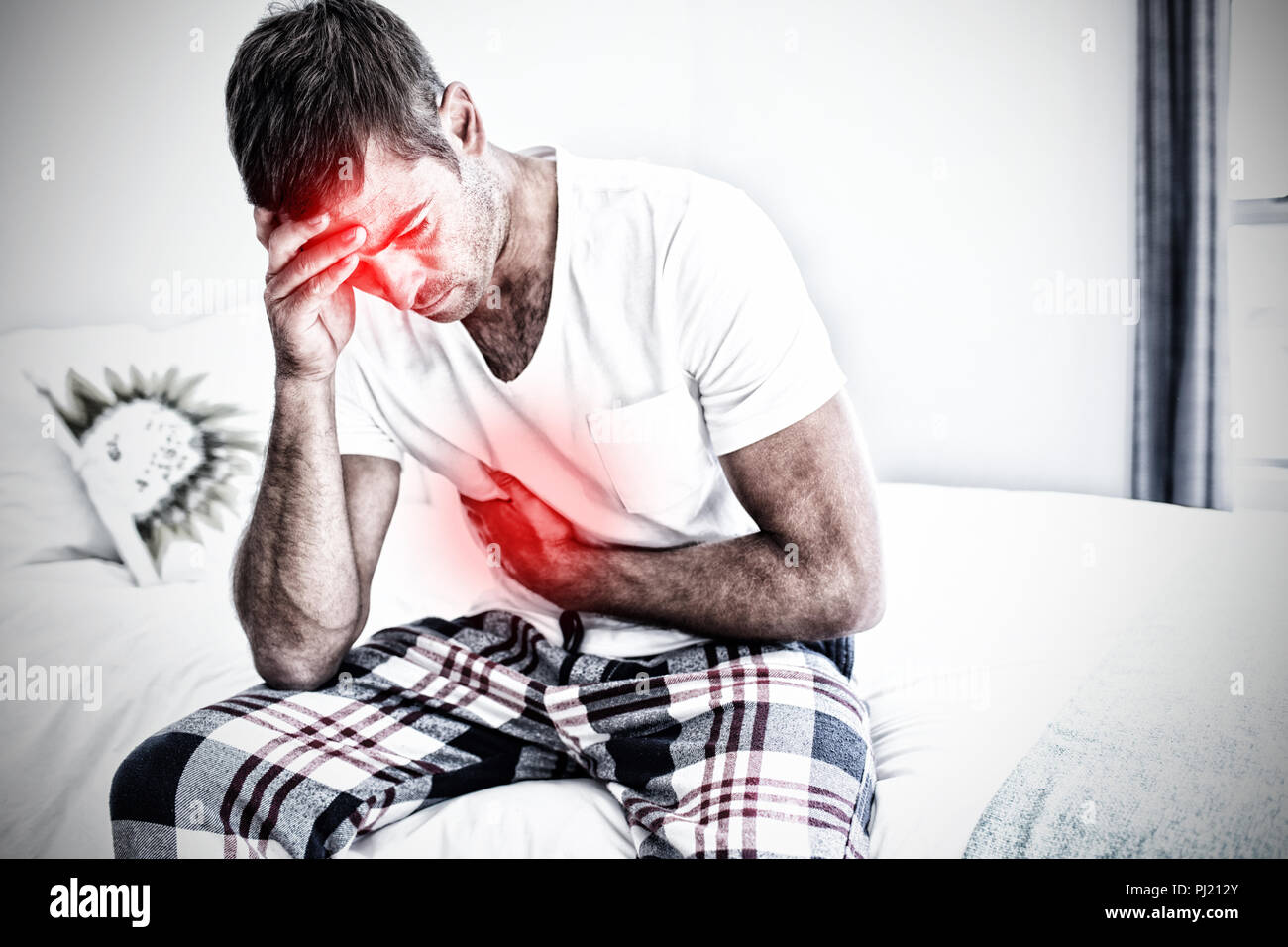Composite image of highlighted pain Stock Photo - Alamy