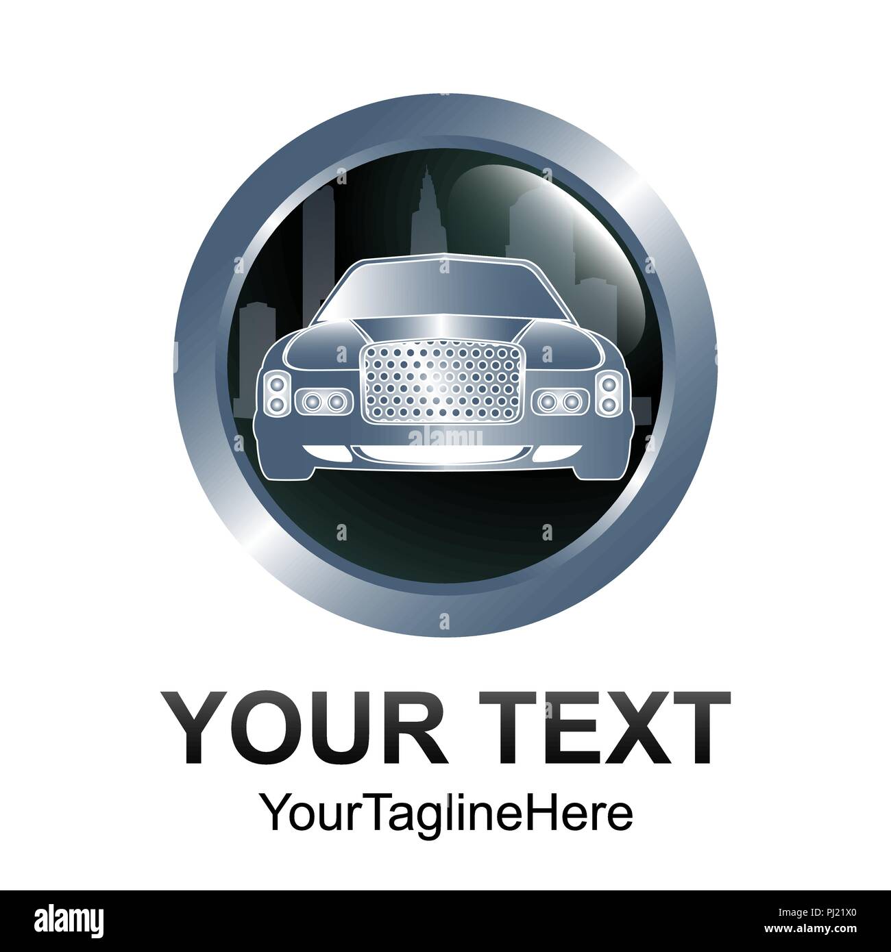 Creative abstract 3d circle car vector logo design template element ...