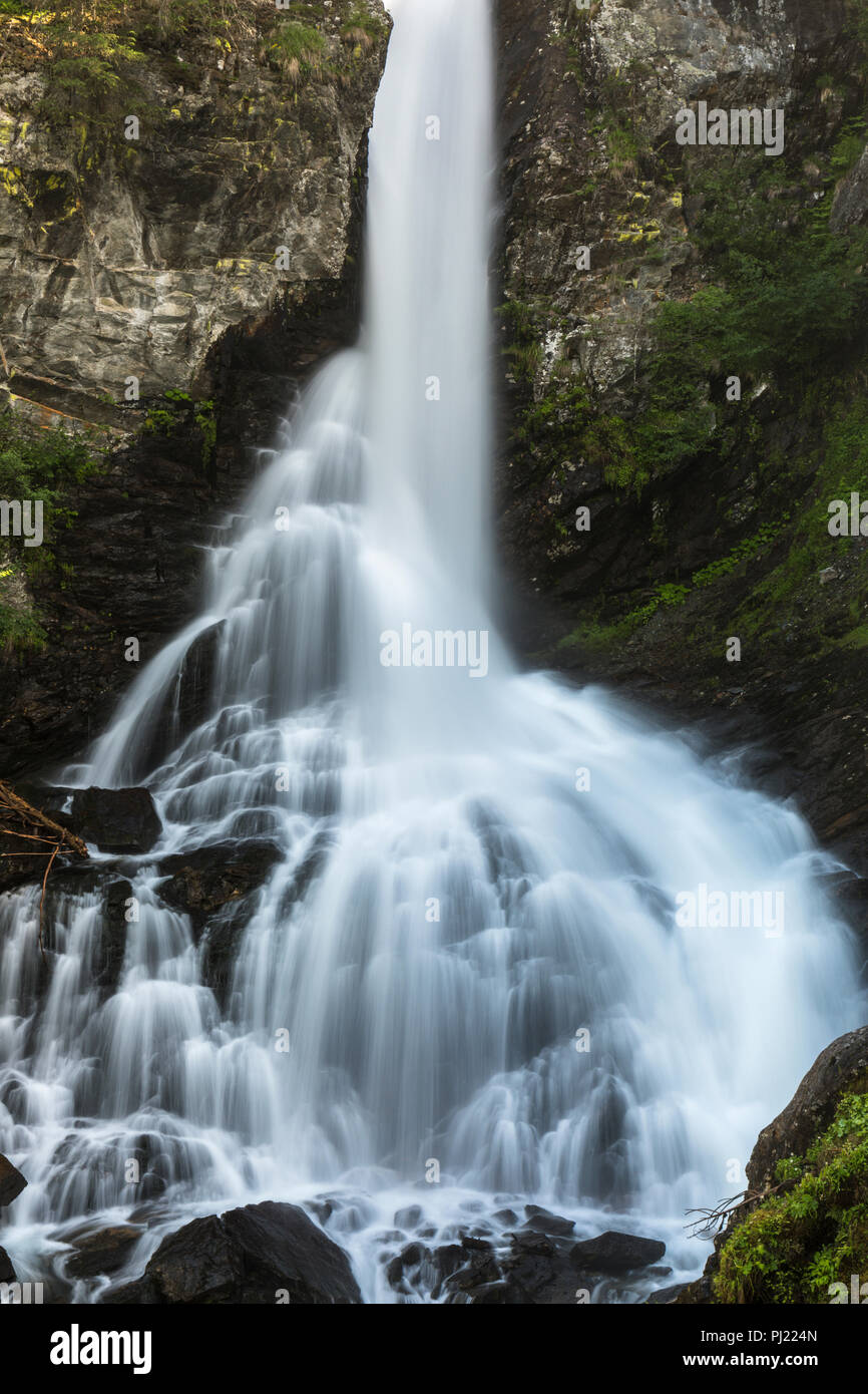 Big Waterfall in the Austrian Alps, Riesachfälle, Schladming, Untertal ...