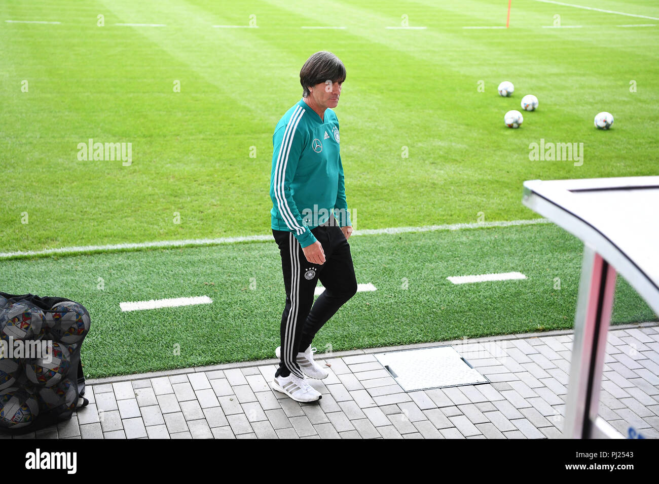 Federal coach Joachim Jogi Loew (Germany) on his way to training. GES ...