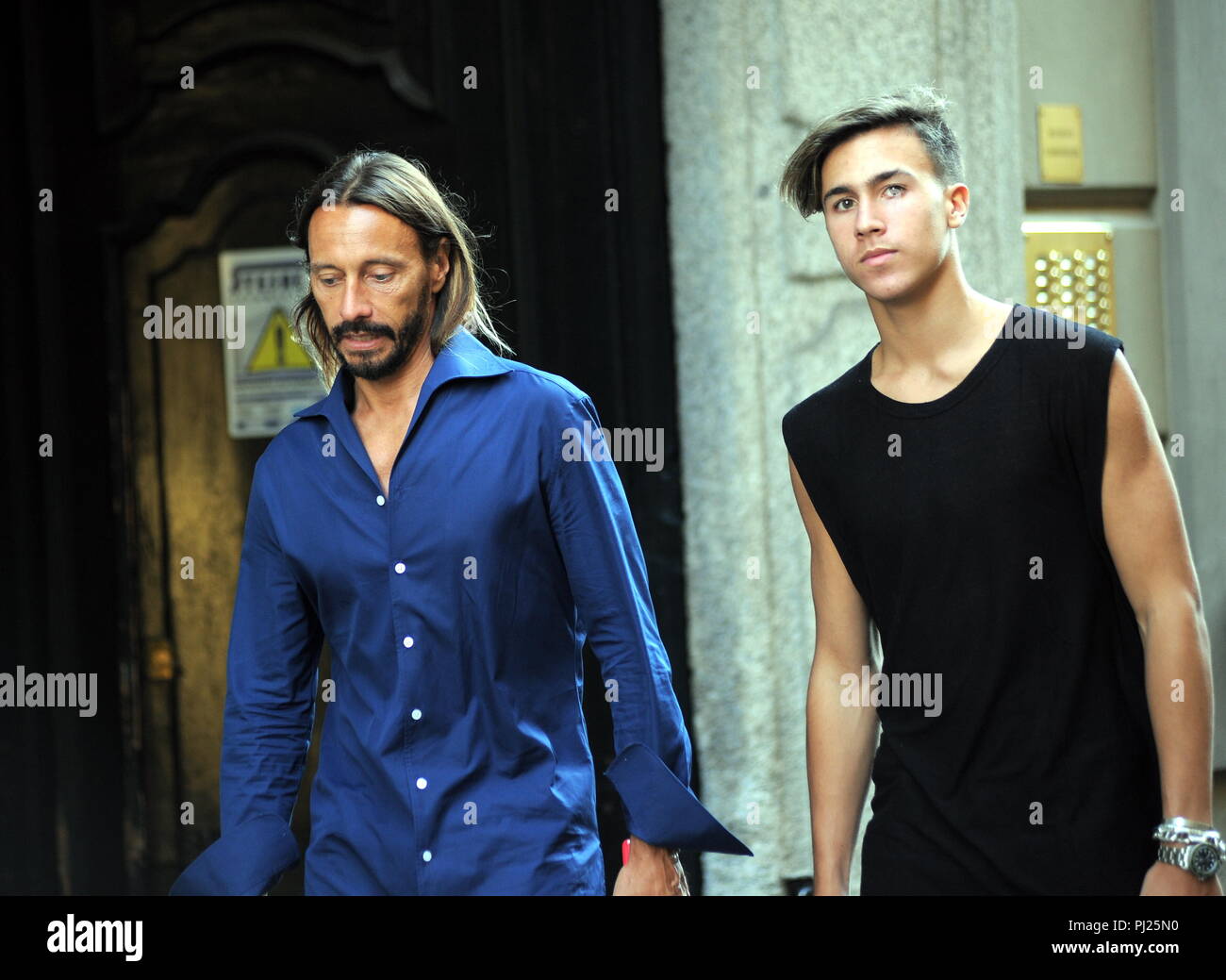 Milan, Italy. 3rd August 2018. Milan, Bob Sinclar and son Raphael in ...