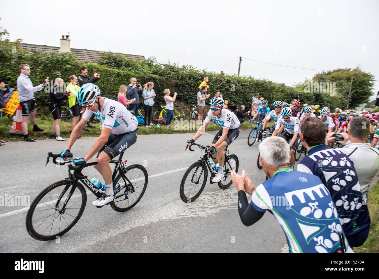 Barnstable, Devon, UK . 3rd September, 2018. Ovo Tour of Britain, stage ...