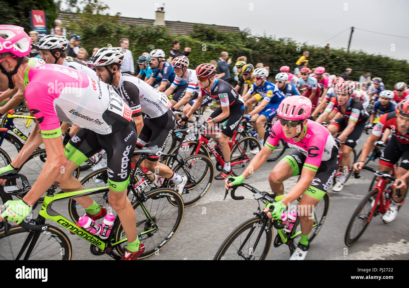 Barnstable, Devon, UK . 3rd September, 2018. Ovo Tour of Britain, stage ...