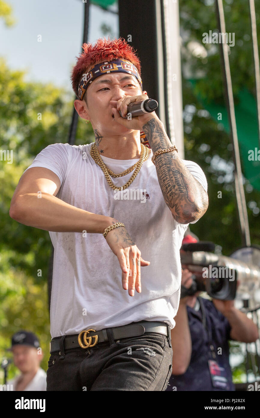 Philadelphia, Pennsylvania, USA. 2nd Sep, 2018. Korean rapper JAY PARK ...