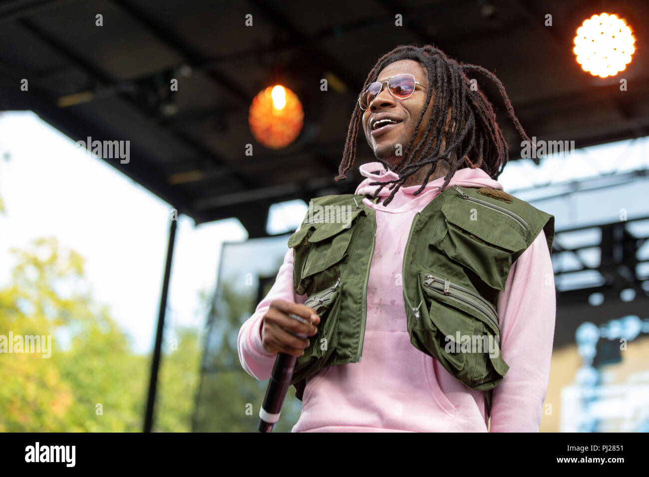 Philadelphia, Pennsylvania, USA. 2nd Sep, 2018. Rapper LIL B (BRANDON ...