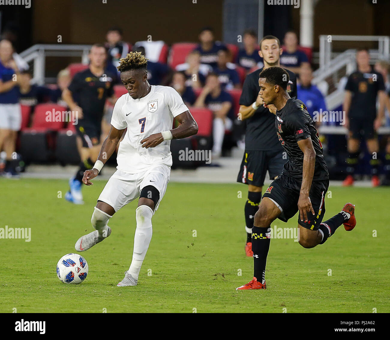 Washington DC, USA. 3rd Sep, 2018. Virginia Cavaliers Forward #7 Simeon ...