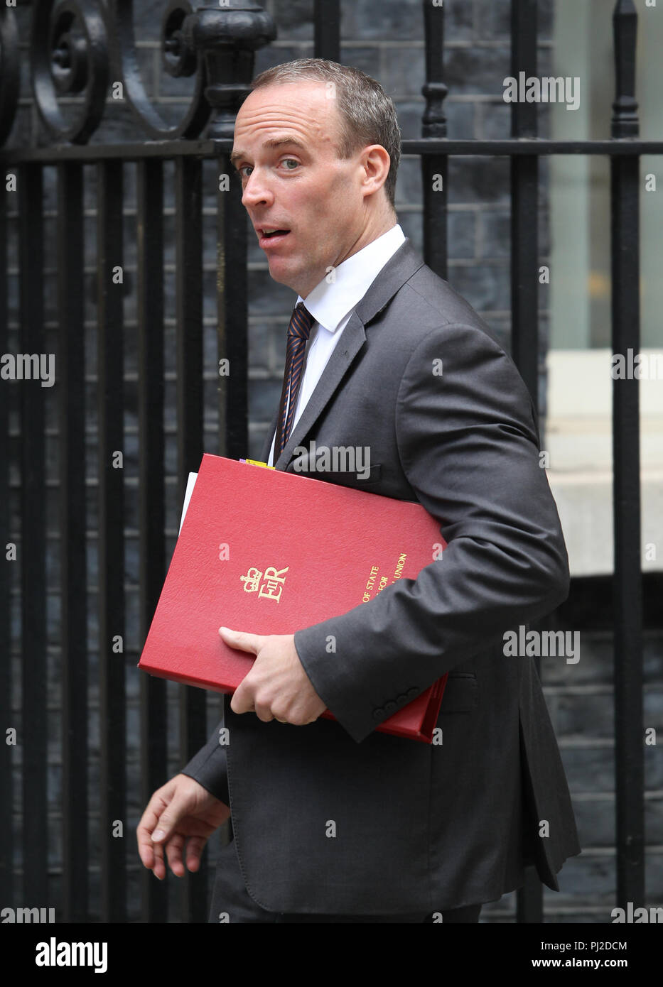 London, UK,4th Sep 2018. Dominic Raab MP Secretary of State for Exiting ...