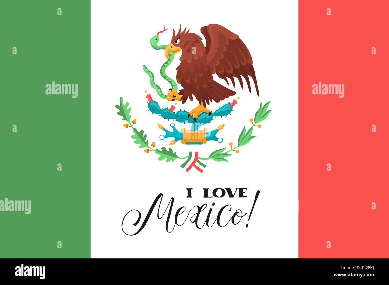 Mexican flag eagle hi-res stock photography and images - Alamy