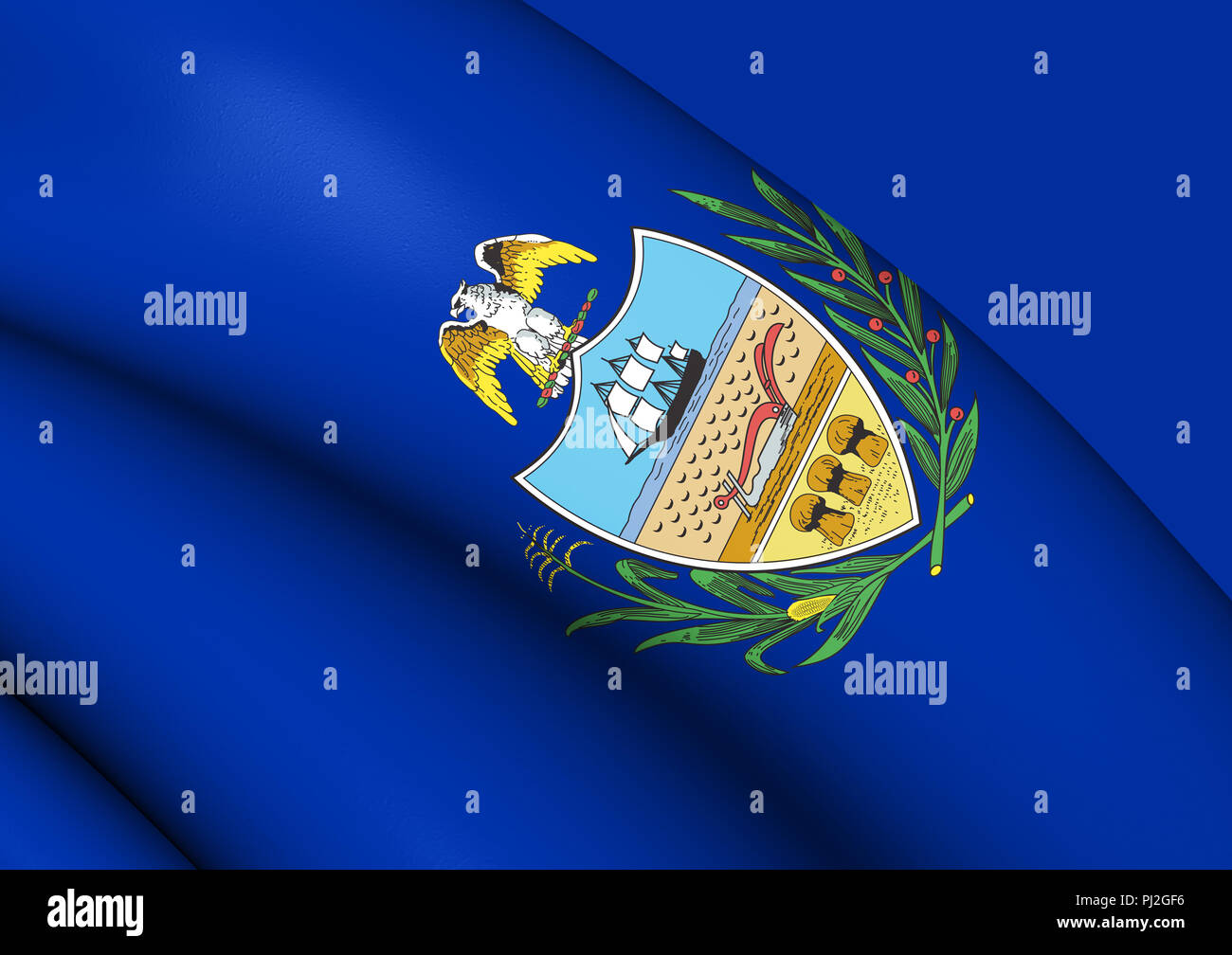 3D Flag of Allegheny County (Pennsylvania), USA. 3D Illustration Stock ...