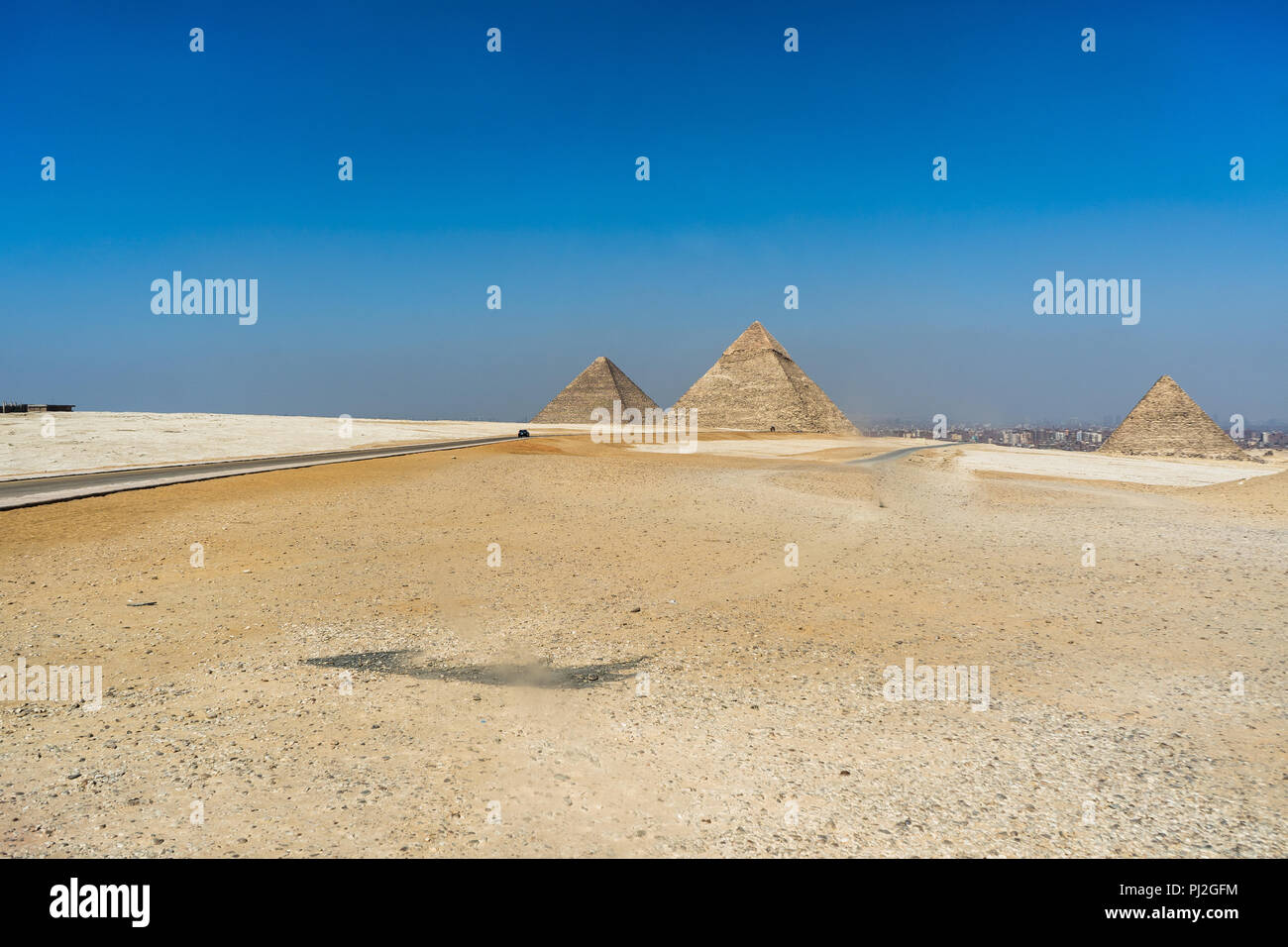 The Great Pyramid of Giza on a beautiful blue day Stock Photo - Alamy