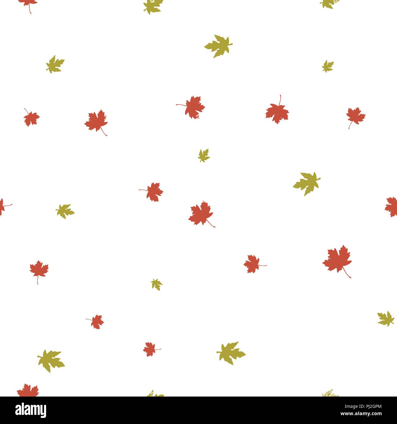 Maple leaves pattern seamless. Vector illustration. Isolated white ...