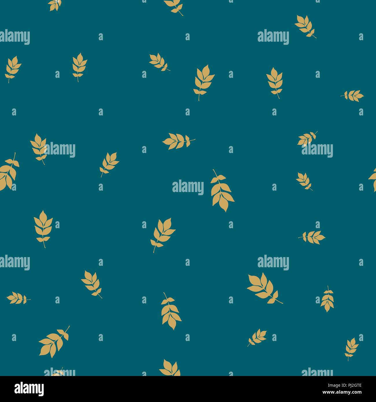 Ash leaf pattern seamless. Vector illustration. Blue background Stock ...