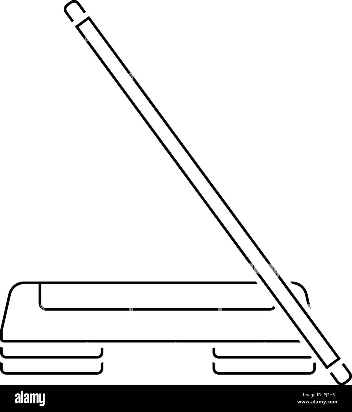 Icon of Step board and stick . Thin line design. Vector illustration ...