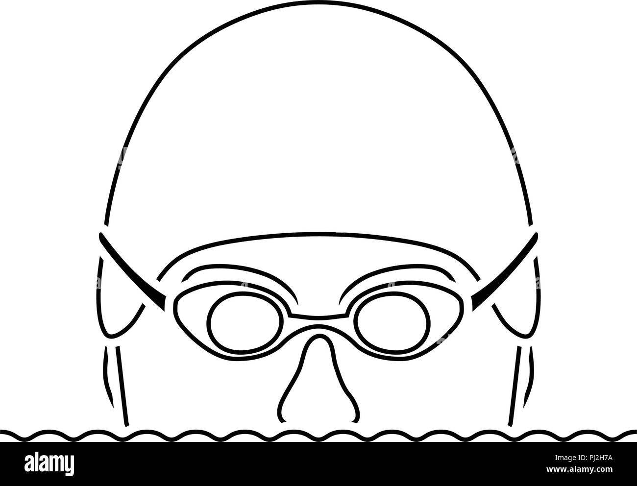 Swim cap Black and White Stock Photos & Images - Alamy