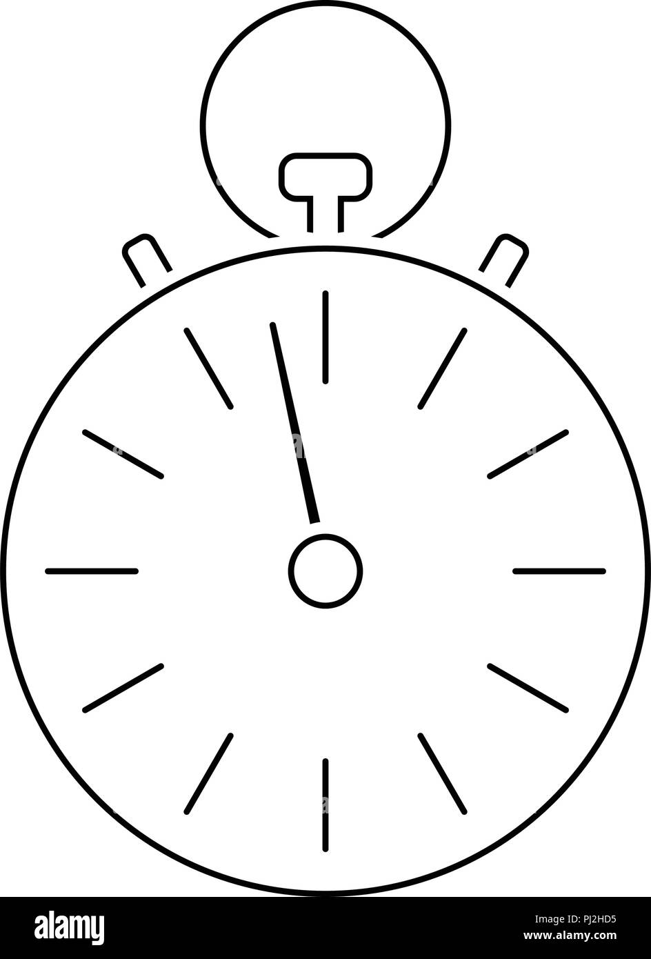 Stopwatch icon. Thin line design. Vector illustration Stock Vector ...