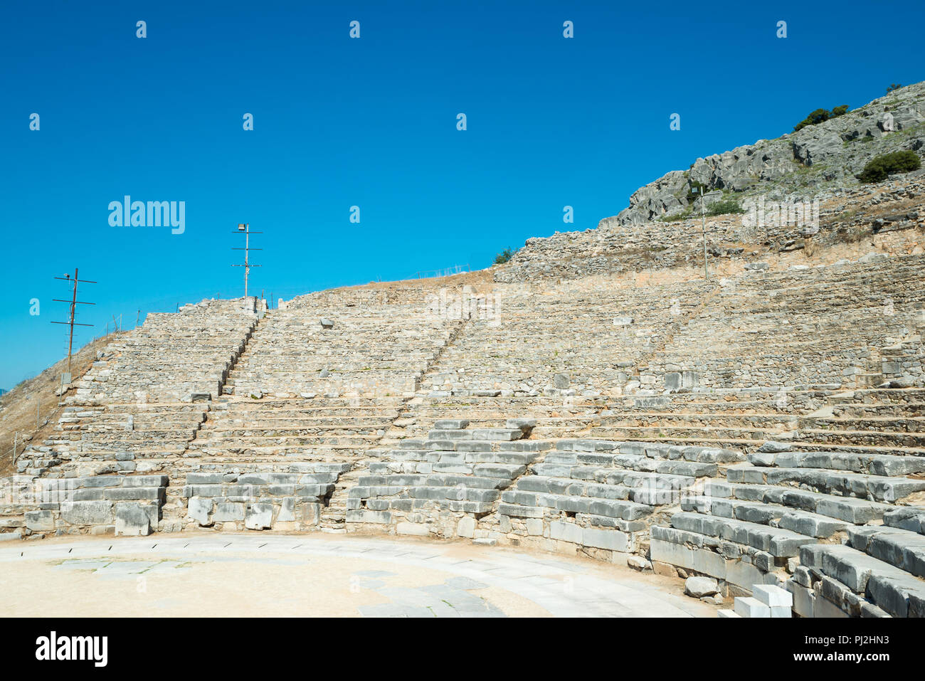The ancient theatre, Ancient Philippi, Filippoi, Eastern Macedonia and ...
