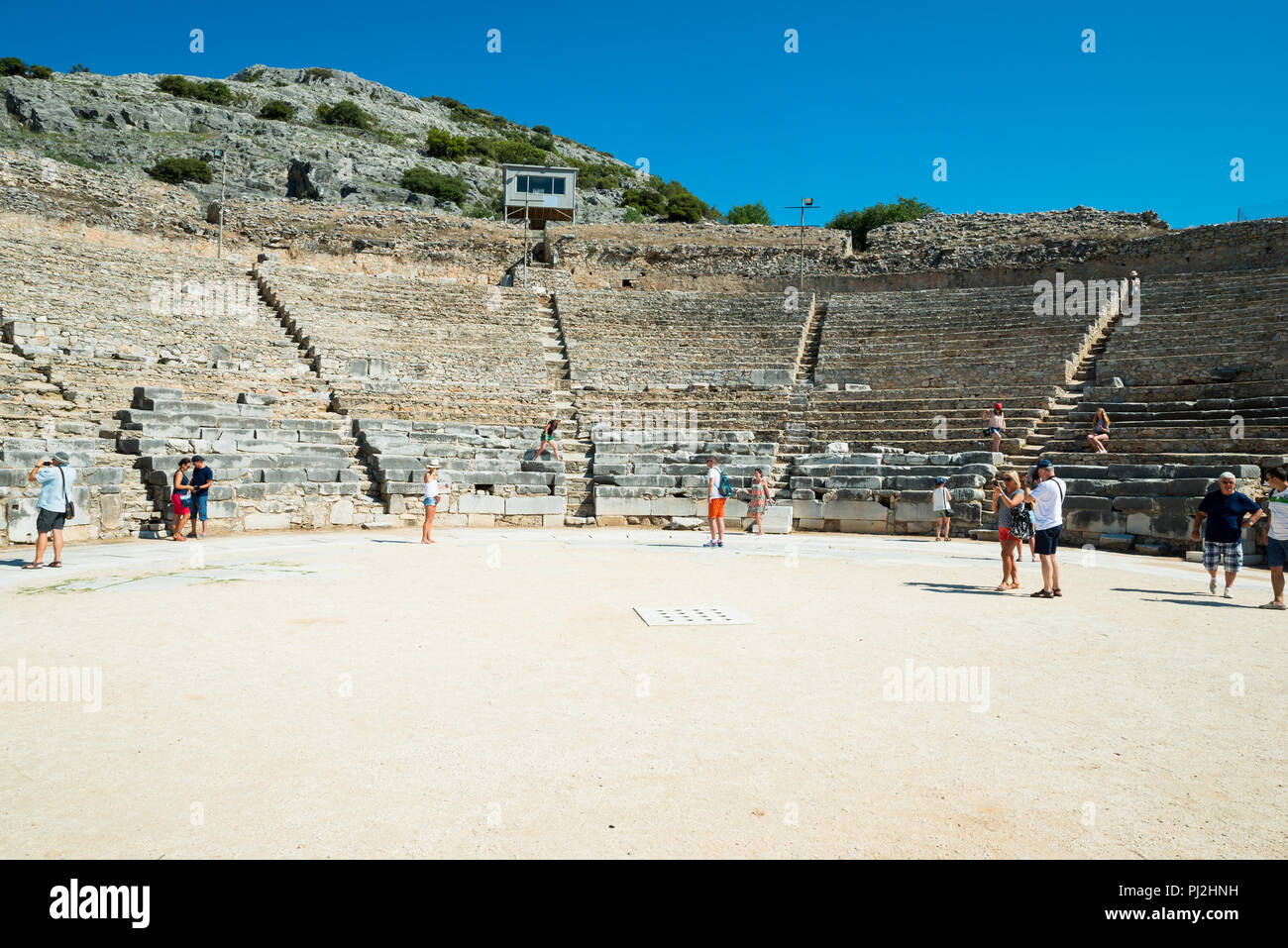 The ancient theatre, Ancient Philippi, Filippoi, Eastern Macedonia and ...