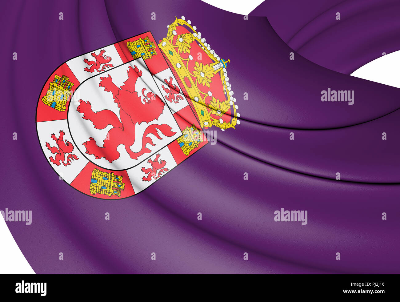 3D Flag of Cordoba Province, Spane. 3D Illustration Stock Photo - Alamy